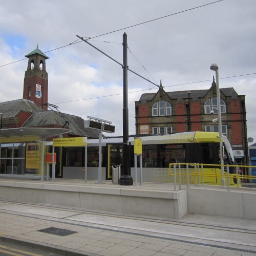 Rochdale Railway Station Metrolink stop in Rochdale, West Yorkshire